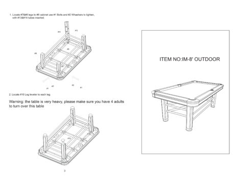 Imperial 8 Ft Outdoor Pool Table - Pool Warehouse